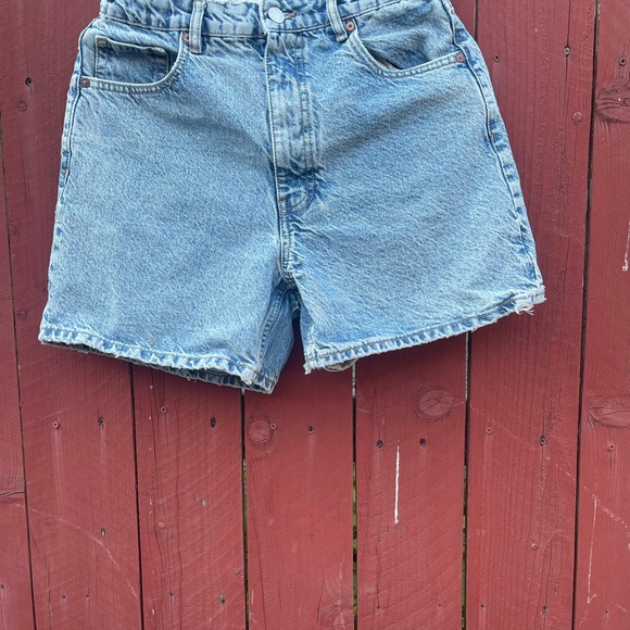Zara | Shorts | Zara Blue Jean Shorts With Raw Hem | Poshmark